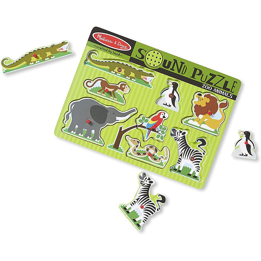 Melissa & Doug Rompecabezas Con Sonido Animales Zoo