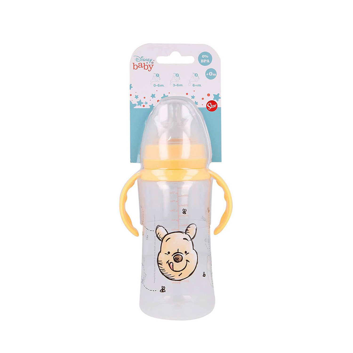 Biberón Cuello Ancho Winnie Pooh 360 Ml Con Asas