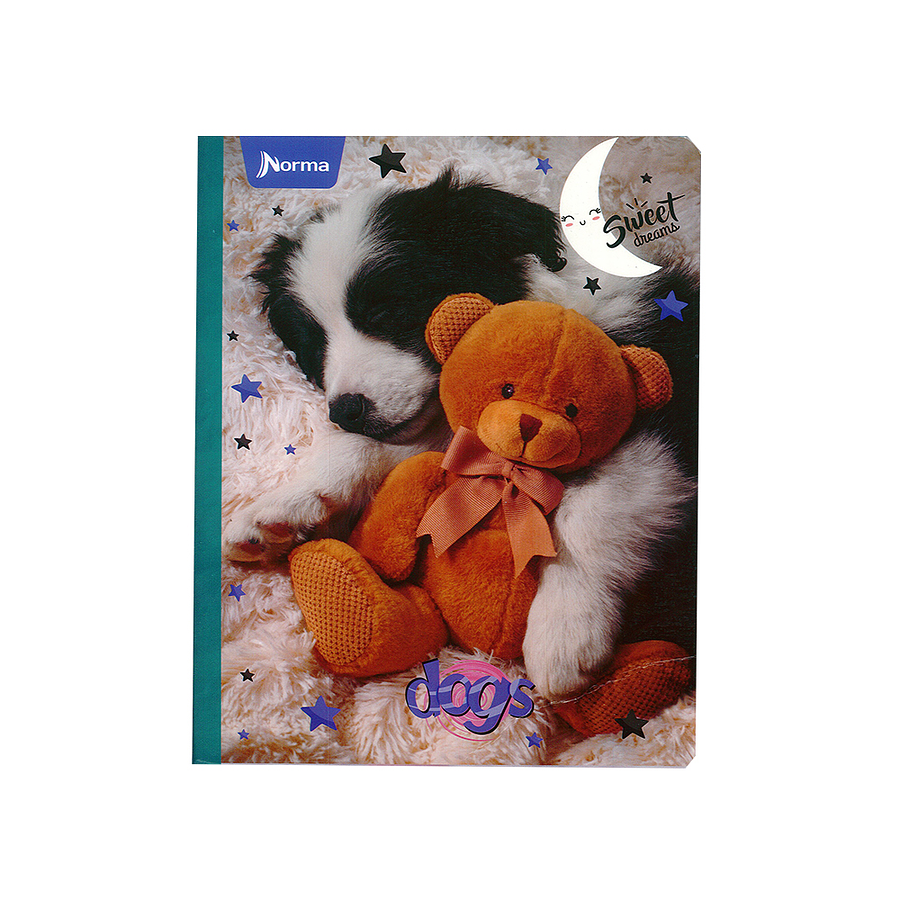 Cuaderno Cosido Norma Dogs 100 Hojas Doble Línea