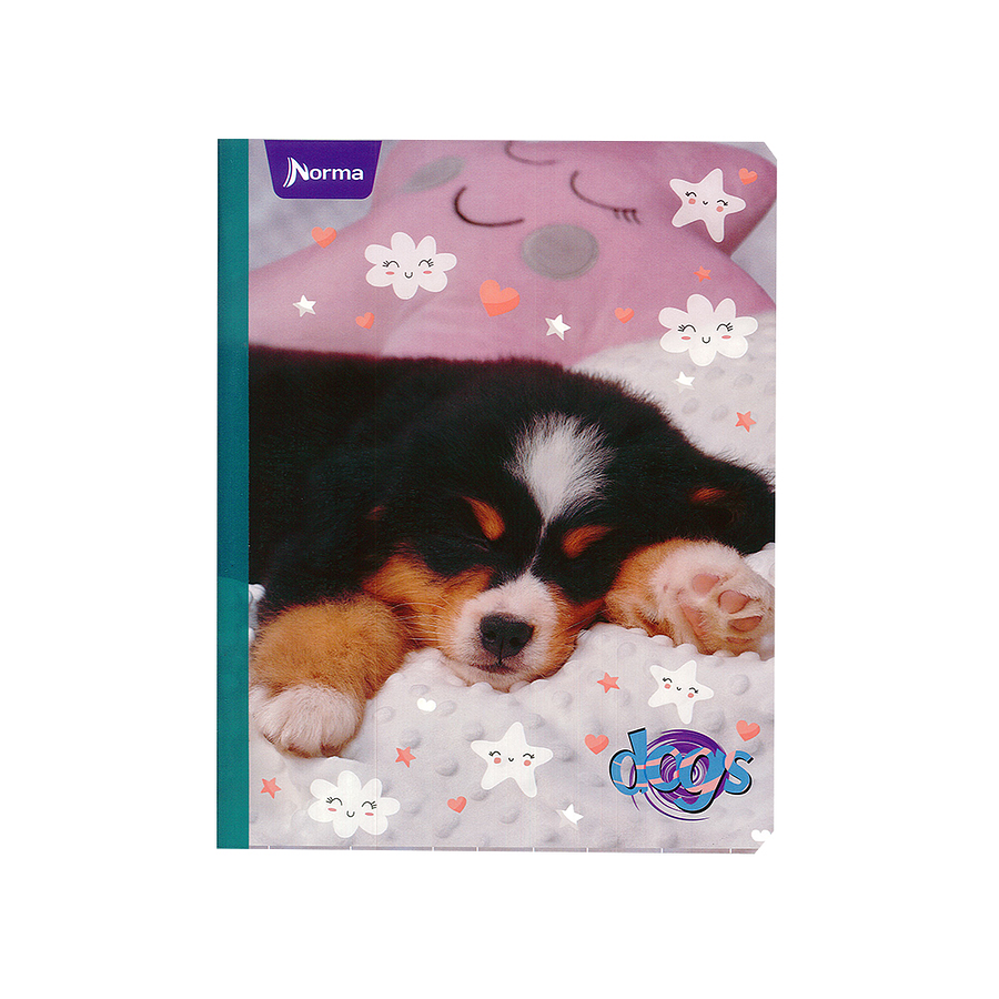 Cuaderno Cosido Norma Dogs 100 Hojas Doble Línea