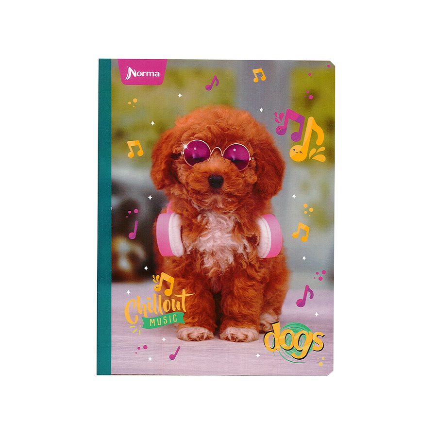 Cuaderno Cosido Norma Dogs 100 Hojas Doble Línea