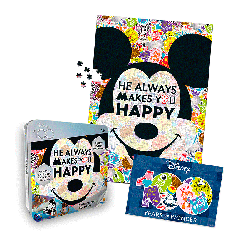 Rompecabezas X 1000 Piezas Lata Disney 100 II