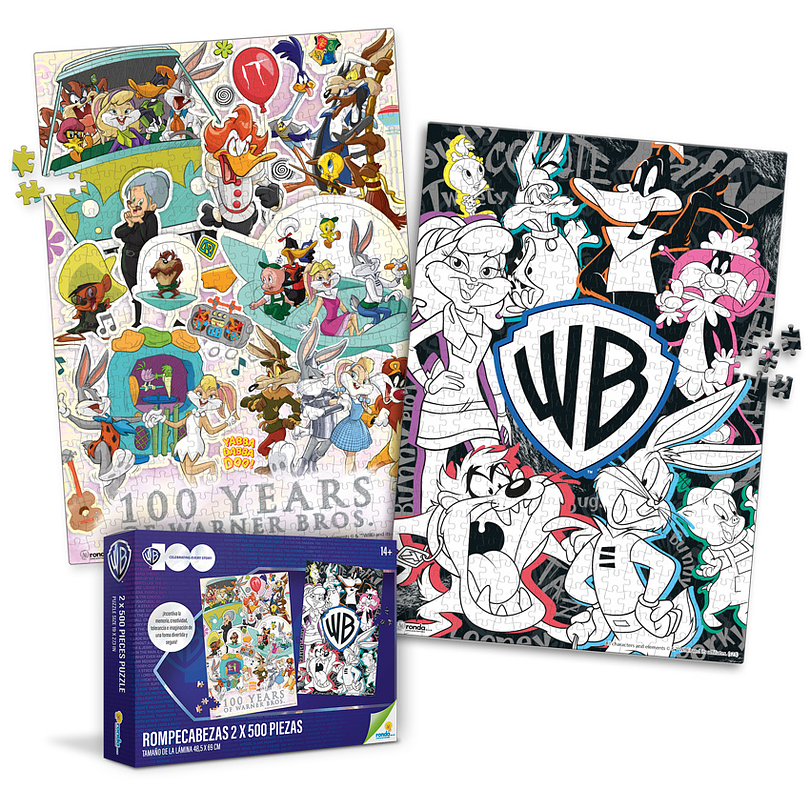 Rompecabezas 2 X 500 Piezas Warner 100