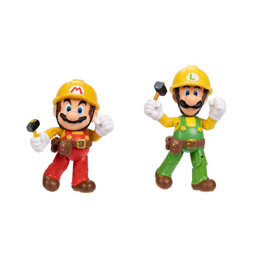 Super Mario Figura X2 Mario y Luigi Constructor