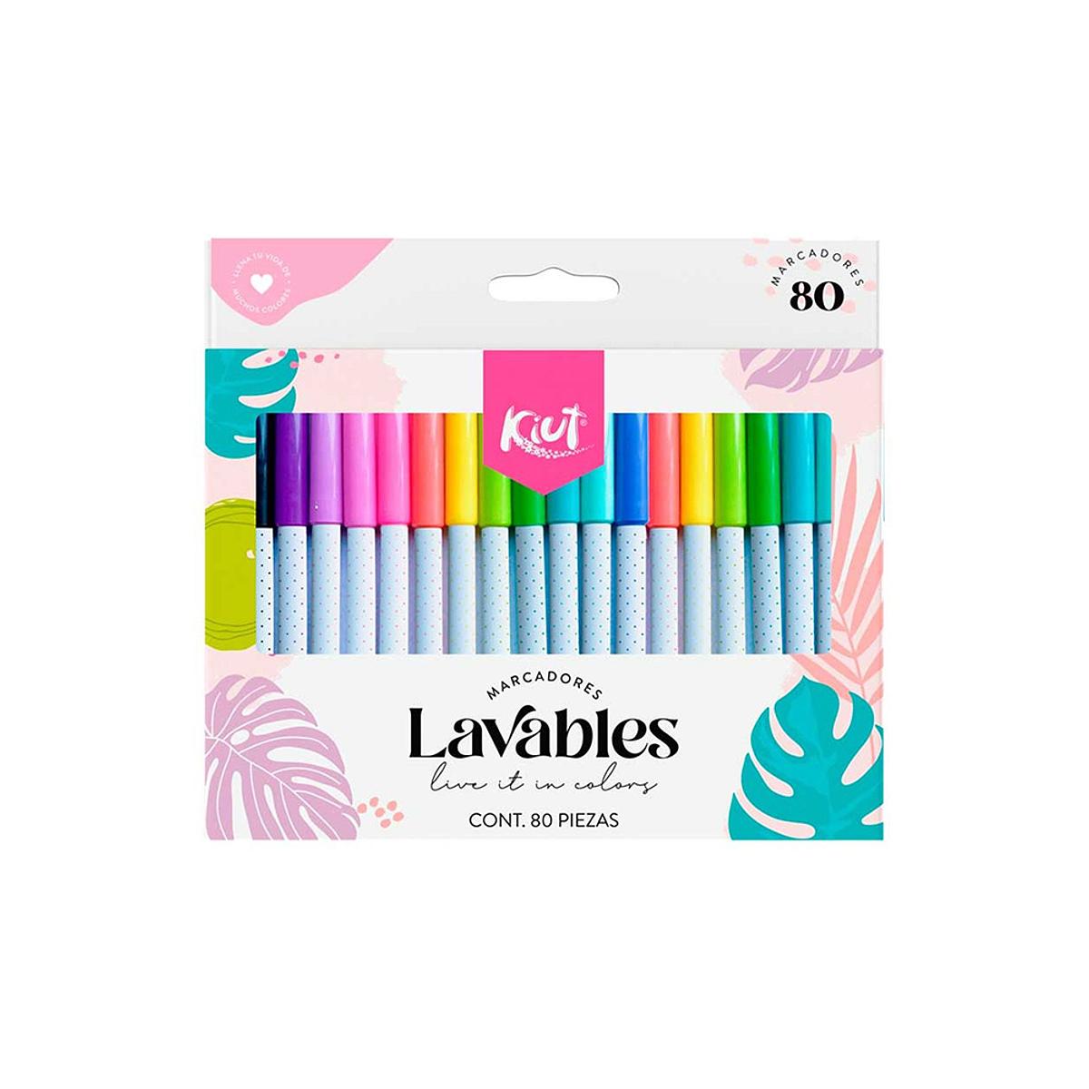 Marcadores Lavables Kiut X 80 Unidades