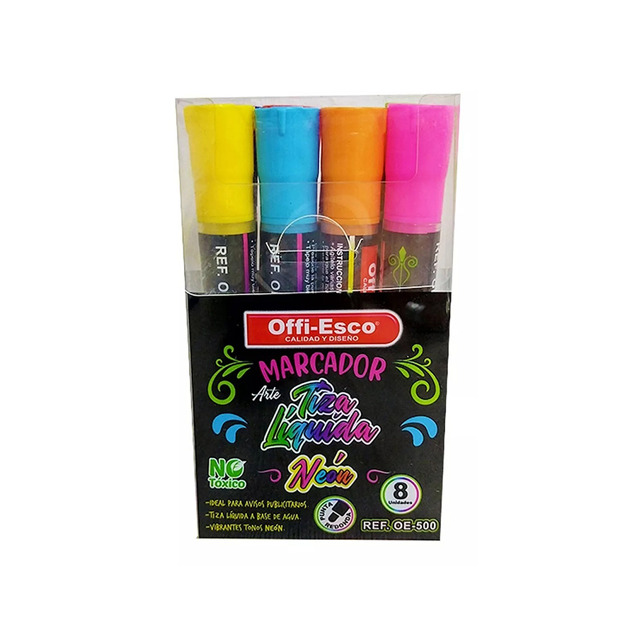 Marcador Offi-Esco Tiza Liquida Neón X 1 Unidad