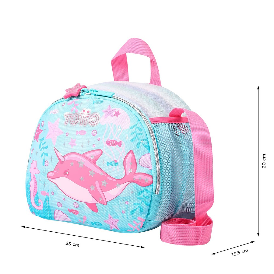 Lonchera Totto Para Niña Pink Ocean Azul