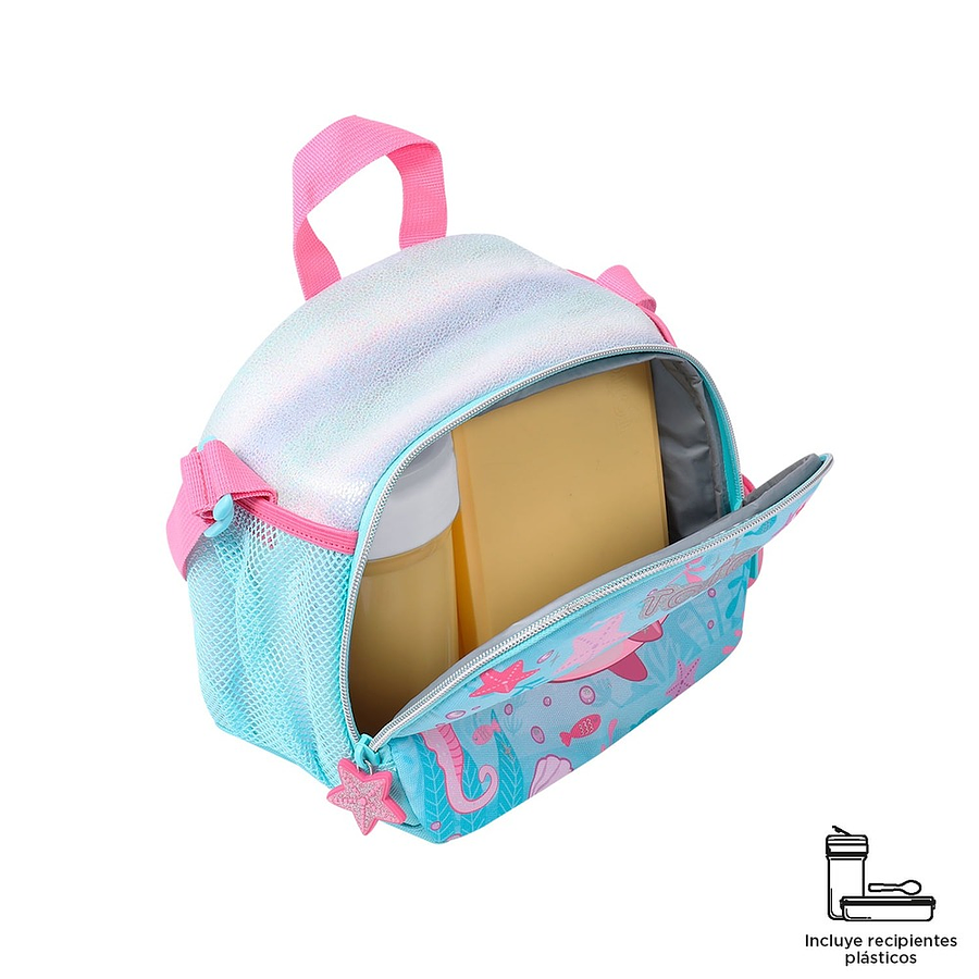 Lonchera Totto Para Niña Pink Ocean Azul