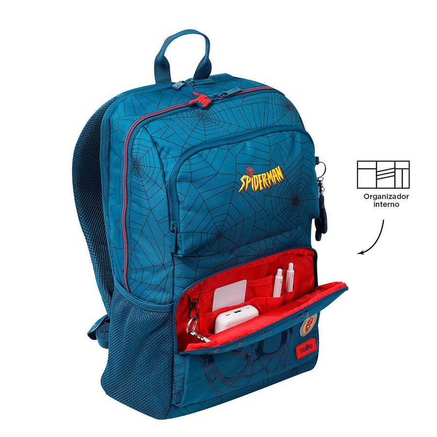 Morral Totto Para Hombre Spiderman Comic Azul