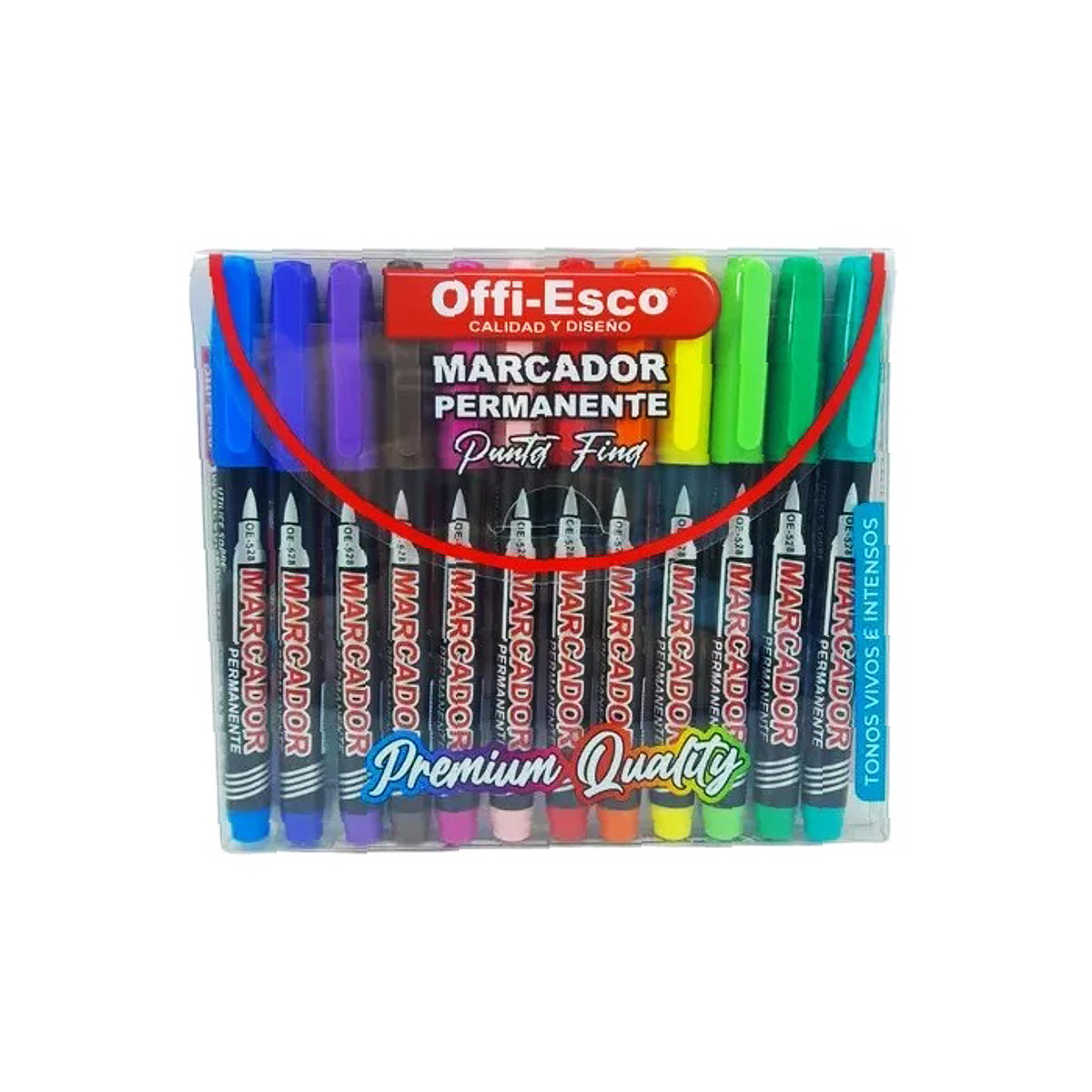 Marcador Offi-Esco Permanente Punta Fina X 12 Unidades