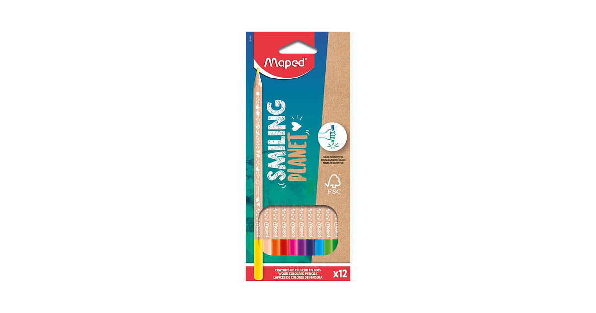 Colores Maped Smiling Planet X 12 Unidades