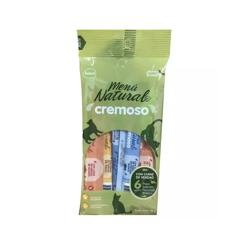 Chunky Menu Nat Cremoso Gato X 6 Unidades