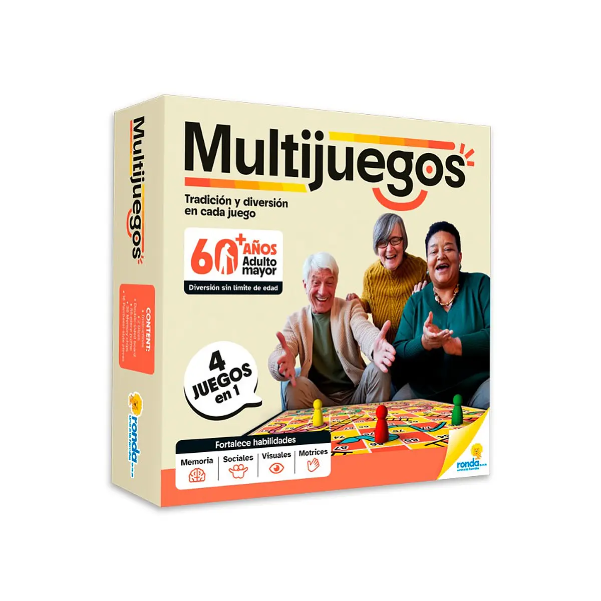 Juego De Mesa 4 En 1 Multijuegos 60+