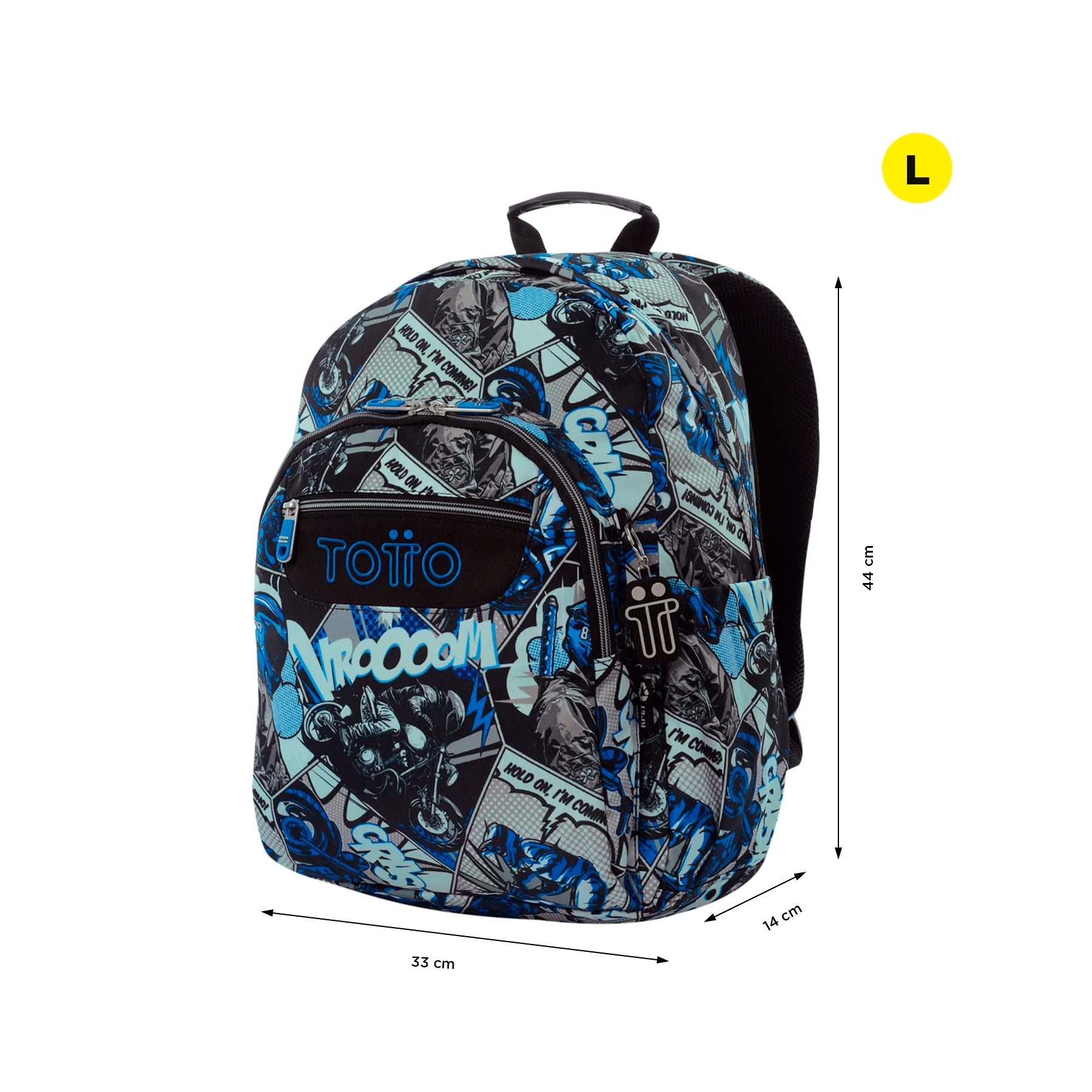 Morral Totto Juvenil Porta PC 14 Acuarela Gris