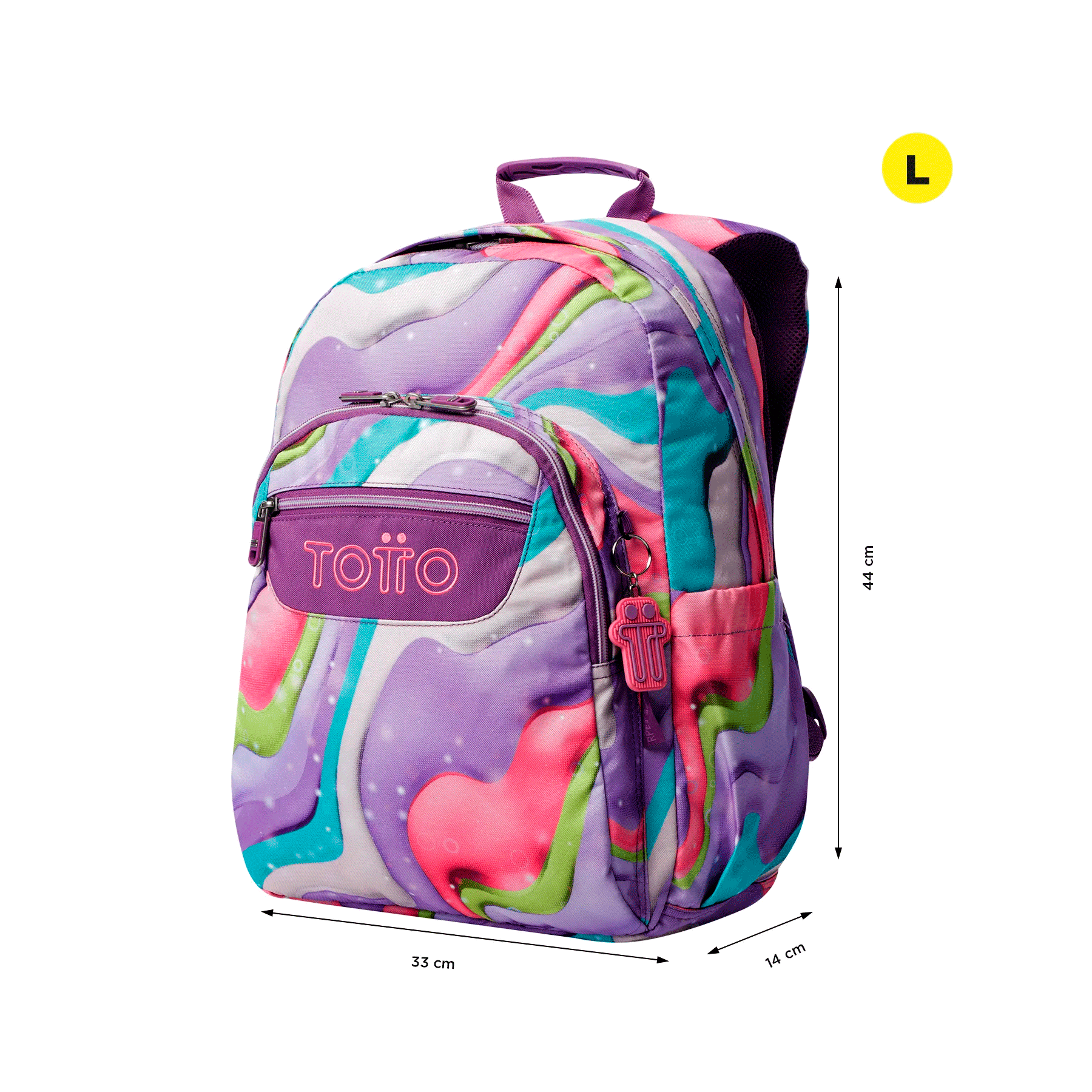 Morral Totto Juvenil Porta PC 14 Acuarela Morada