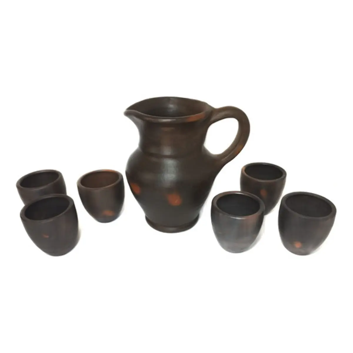 Jarra De Greda 2 Lts + 6 Vasos De Greda 250ml. | Lhap.cl