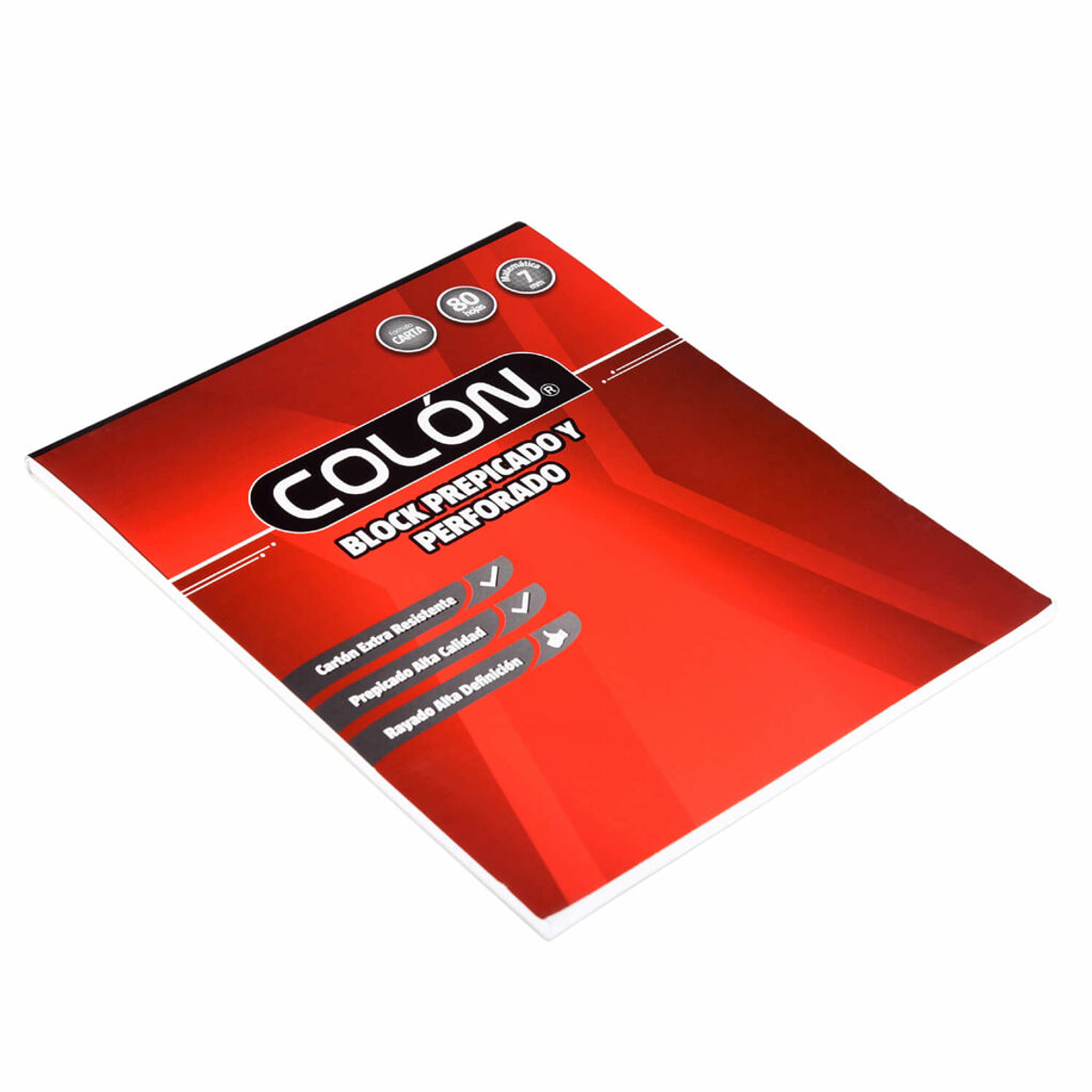 Colon Block Carta 7 Mm 80 Hojas - Prepicado - Perforado
