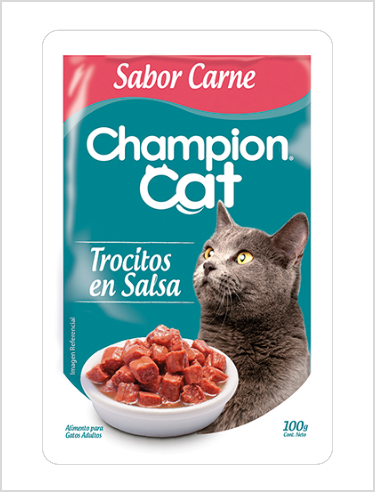 Champion Cat Sachet Trocitos Carne 85g