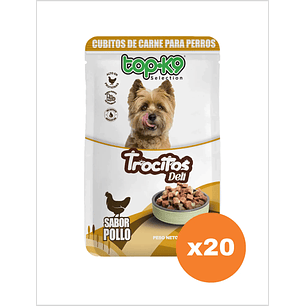 Topk9 Trocitos Deli Vacuno 85 g - Pack x20
