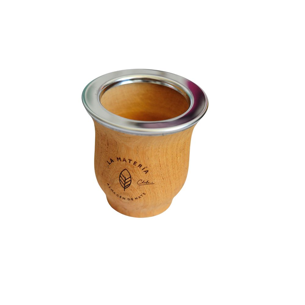 Mate camionero de madera con virola de acero