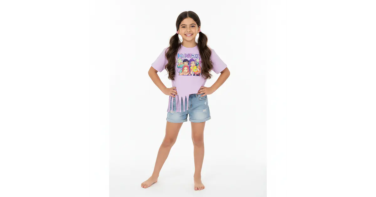 Cropped Top Huntrix Star Power | Guerreras k-Pop
