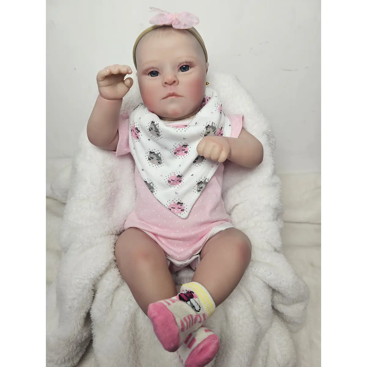 Bebé Reborn Patience Síndrome de Down Niña Cuerpo de Tela