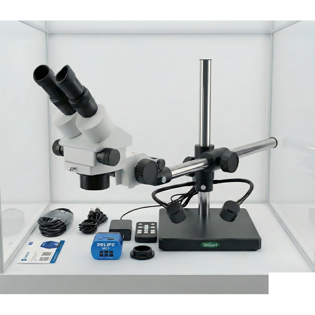 Microscopio Stereo Stand Profesional Vanguard Modelo 1278ZB,