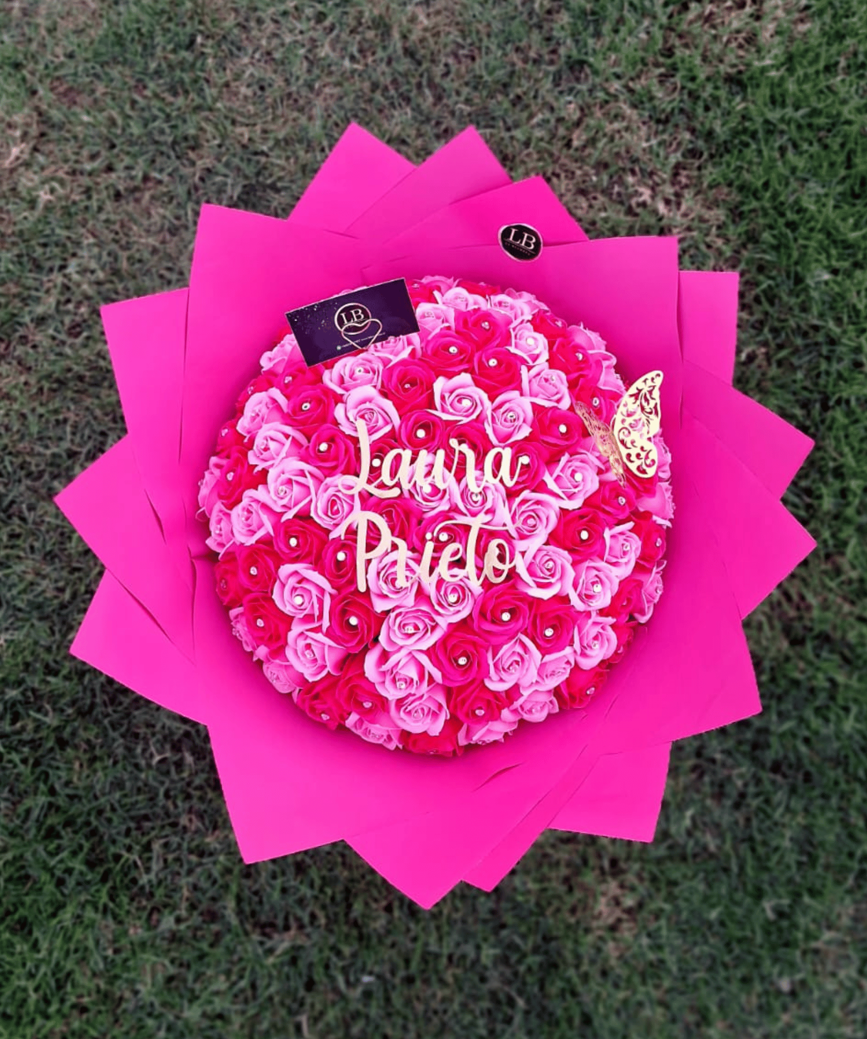 Ramo 100 Rosas y Fuscia