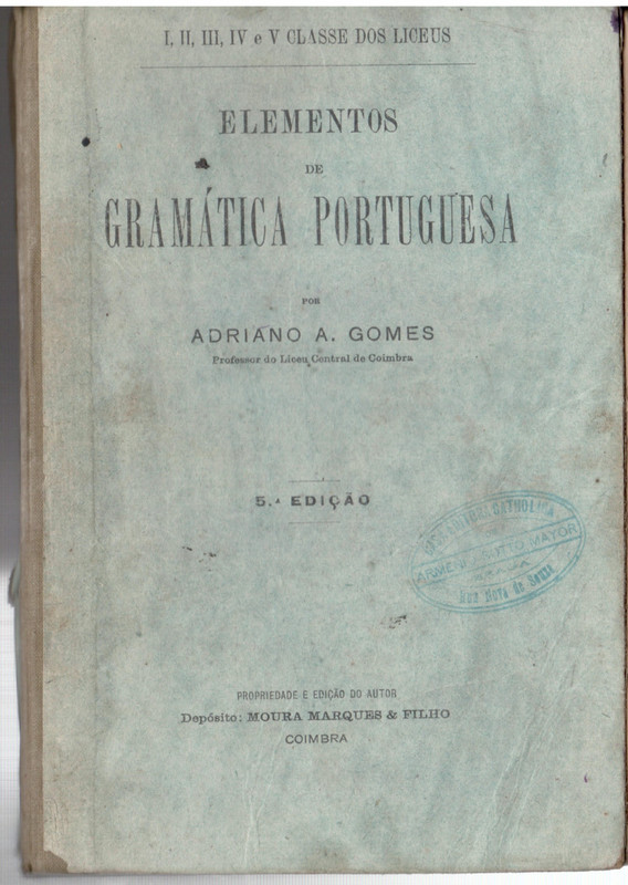 Elementos de gramática portuguesa