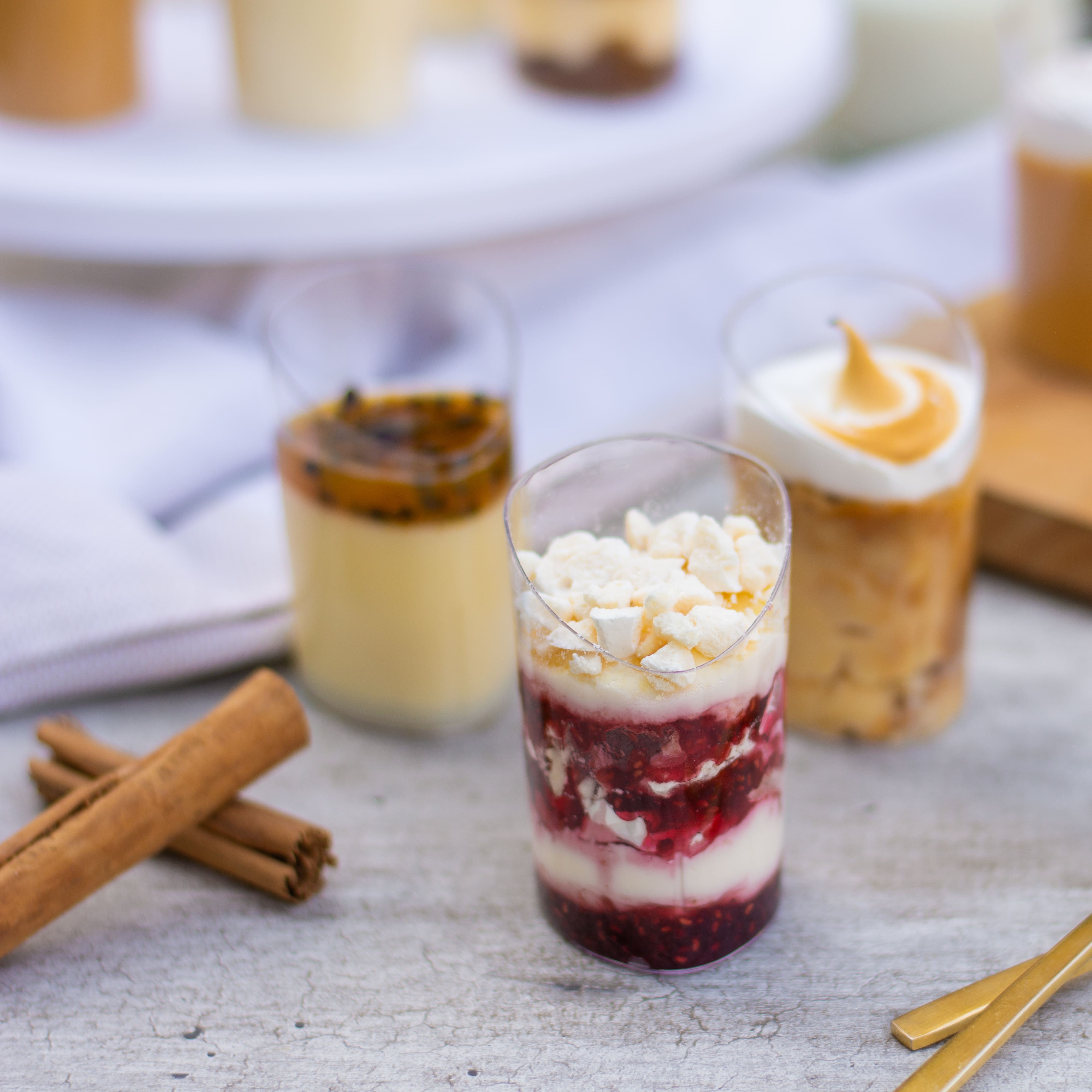 Mini Postres de cóctel.
