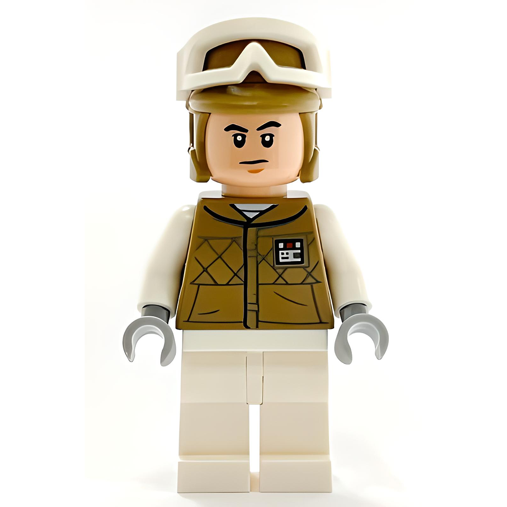 Hoth Rebel Trooper Dark Tan Uniform and Helmet, White Legs