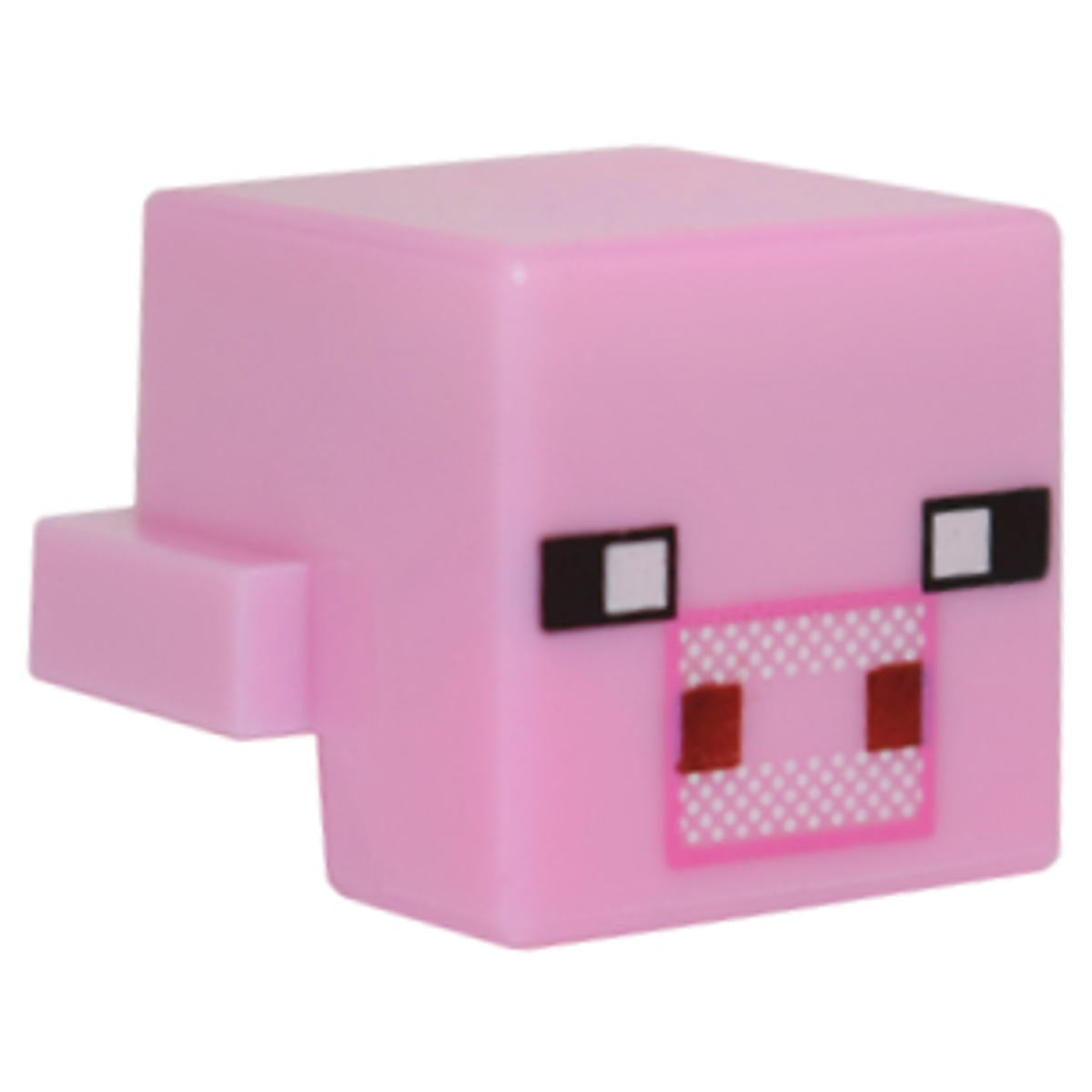Cabeza de criatura pixelada (cerdo de Minecraft) | Brick Shipping Chile®