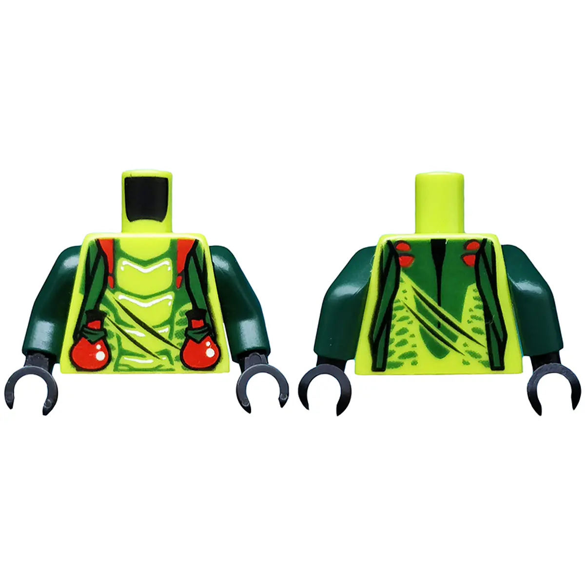 Minifigura, Torso Serpiente Ninjago con correas de color ver | Brick ...
