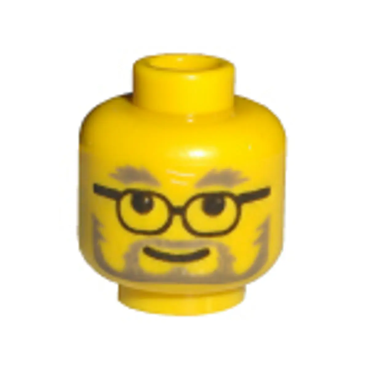 Minifigura, gafas con patrón de cejas, barba y bigote grises | Brick ...