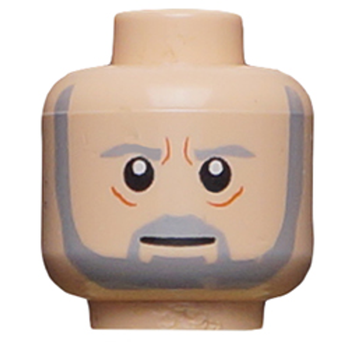 Minifigura, cabeza con barba y cejas grises SW | Brick Shipping Chile®