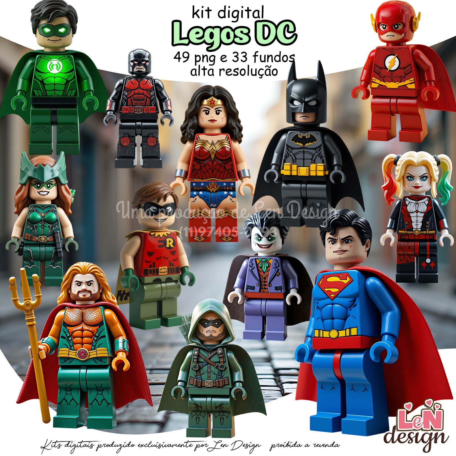 Kit Digital Legos DC 3D