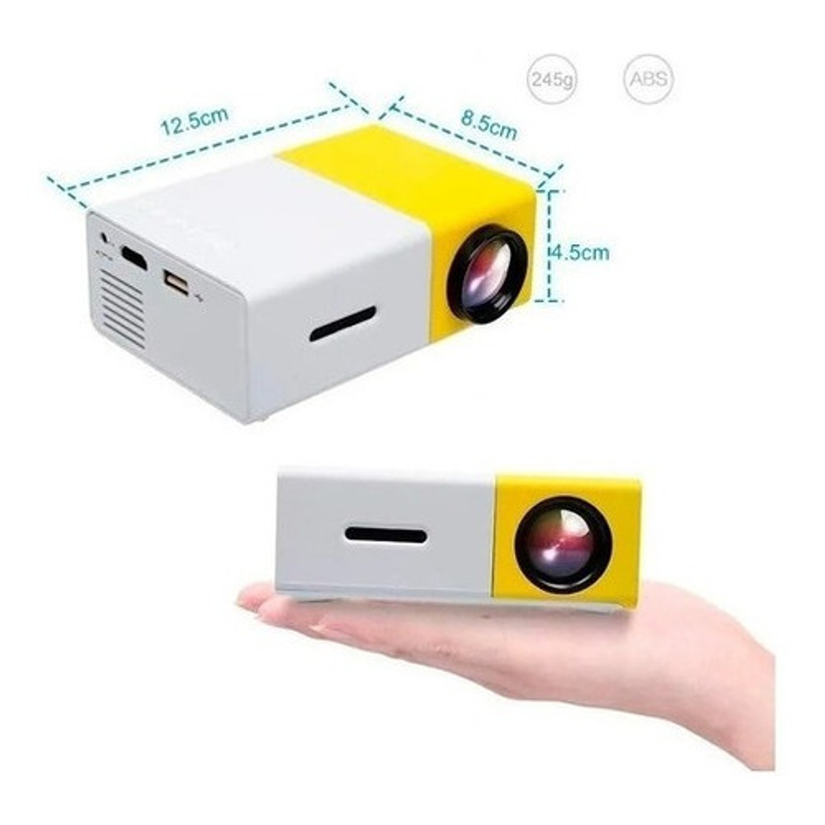 Mini Proyector Led Portatil Hdmi Vga Usb Sd 600lm | León Import
