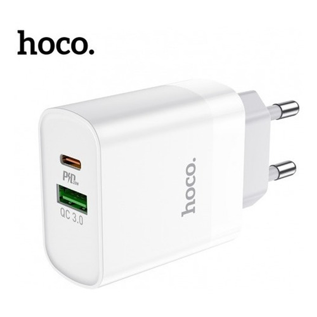 Cargador Pd + Qc 3.0 18w + Cable Tipo C Lightning Hoco C80a | León Import