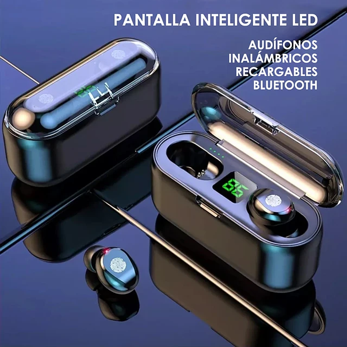 Audifonos Bluetooth F9-5 2022 + Power Bank 2000 Mah | León Import