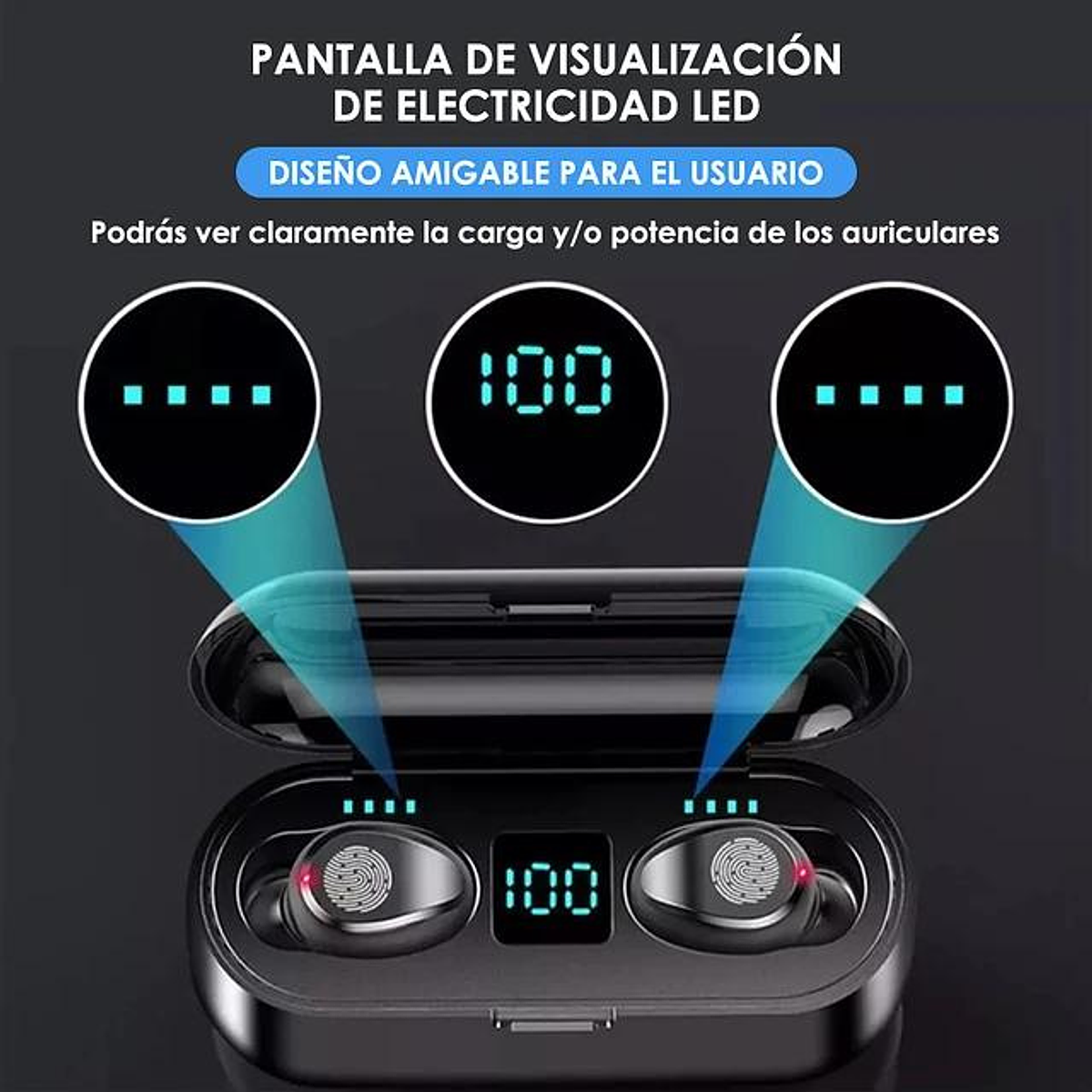 Audifonos Bluetooth F9-5 2022 + Power Bank 2000 Mah | León Import