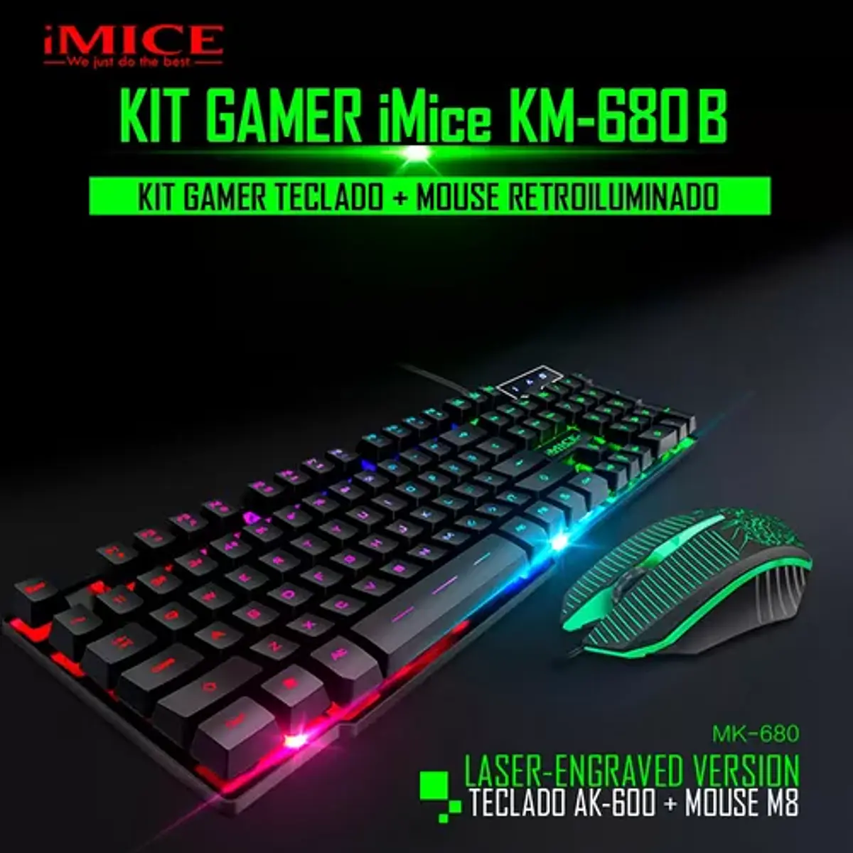 Kit Gamer Premium Imice Teclado + Mouse | León Import