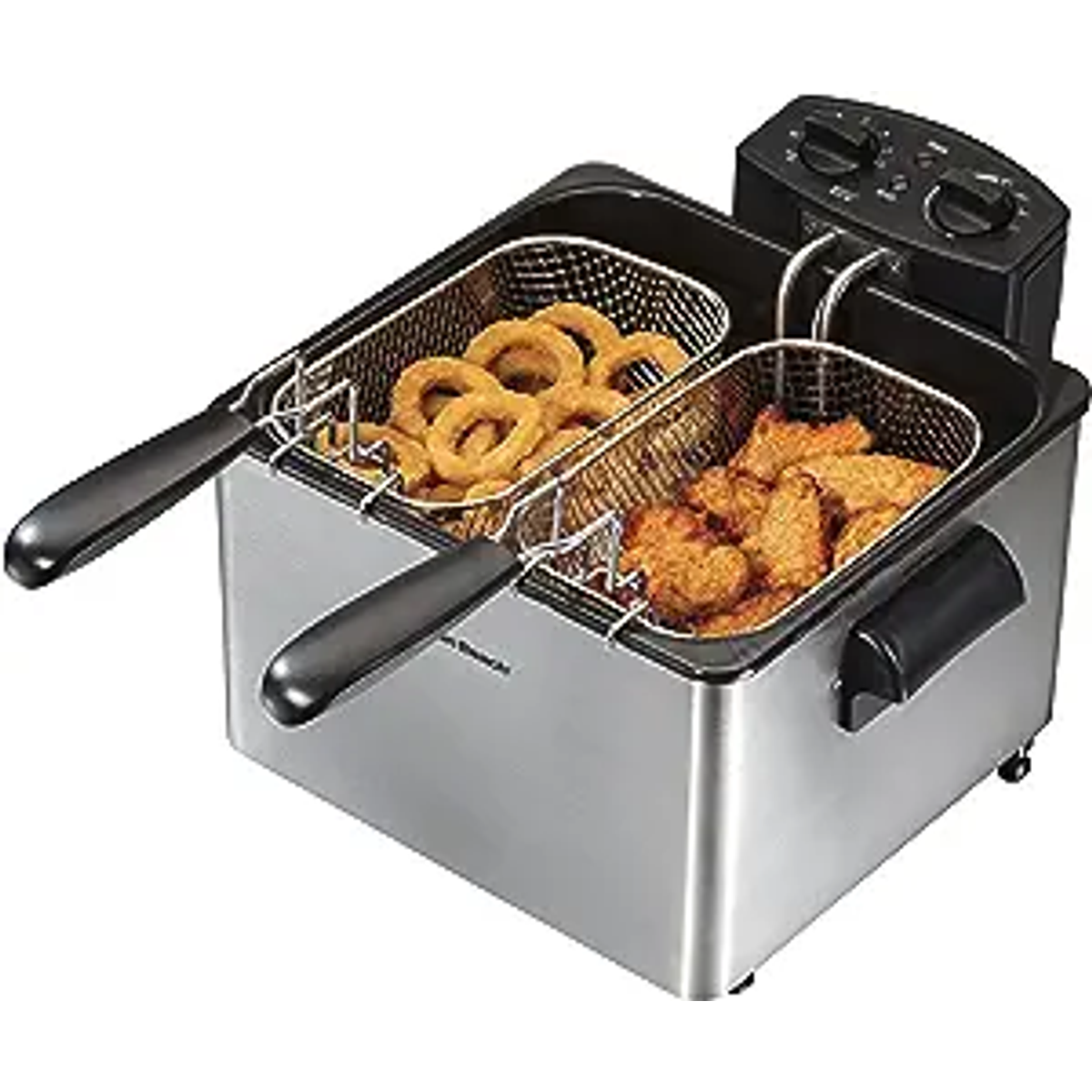 Freidora Industrial De Aceite Doble 7.5 L Acero Inoxidable | León Import