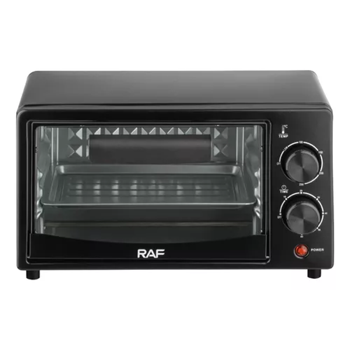 Horno Eléctrico De Mesa Negro Tostador 12l Raf 800w | León Import