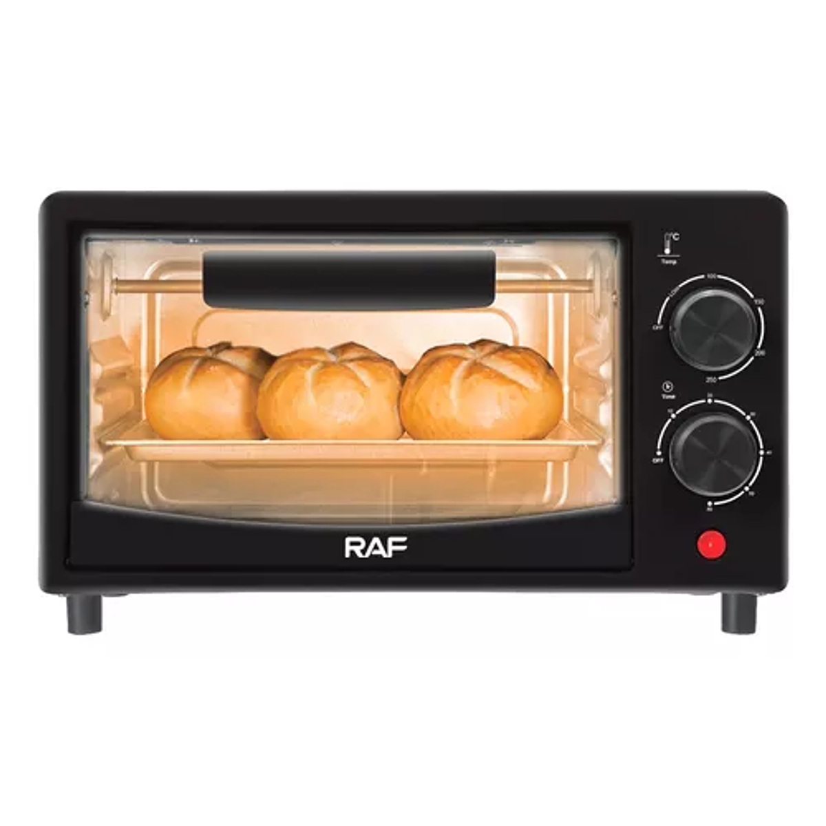 Horno Eléctrico De Mesa Negro Tostador 12l Raf 800w | León Import