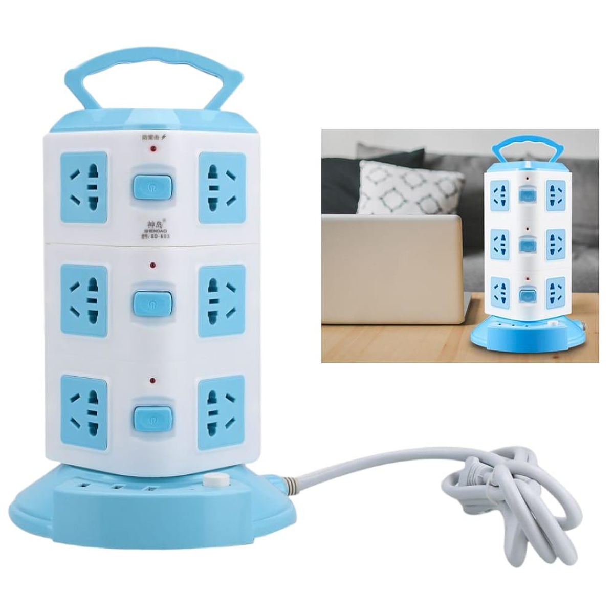 Torre Multicontacto Vertical Multicargador 12P | León Import