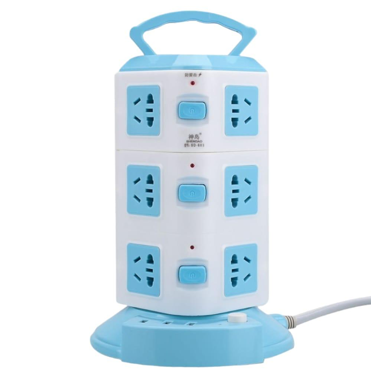 Torre Multicontacto Vertical Multicargador 12P | León Import