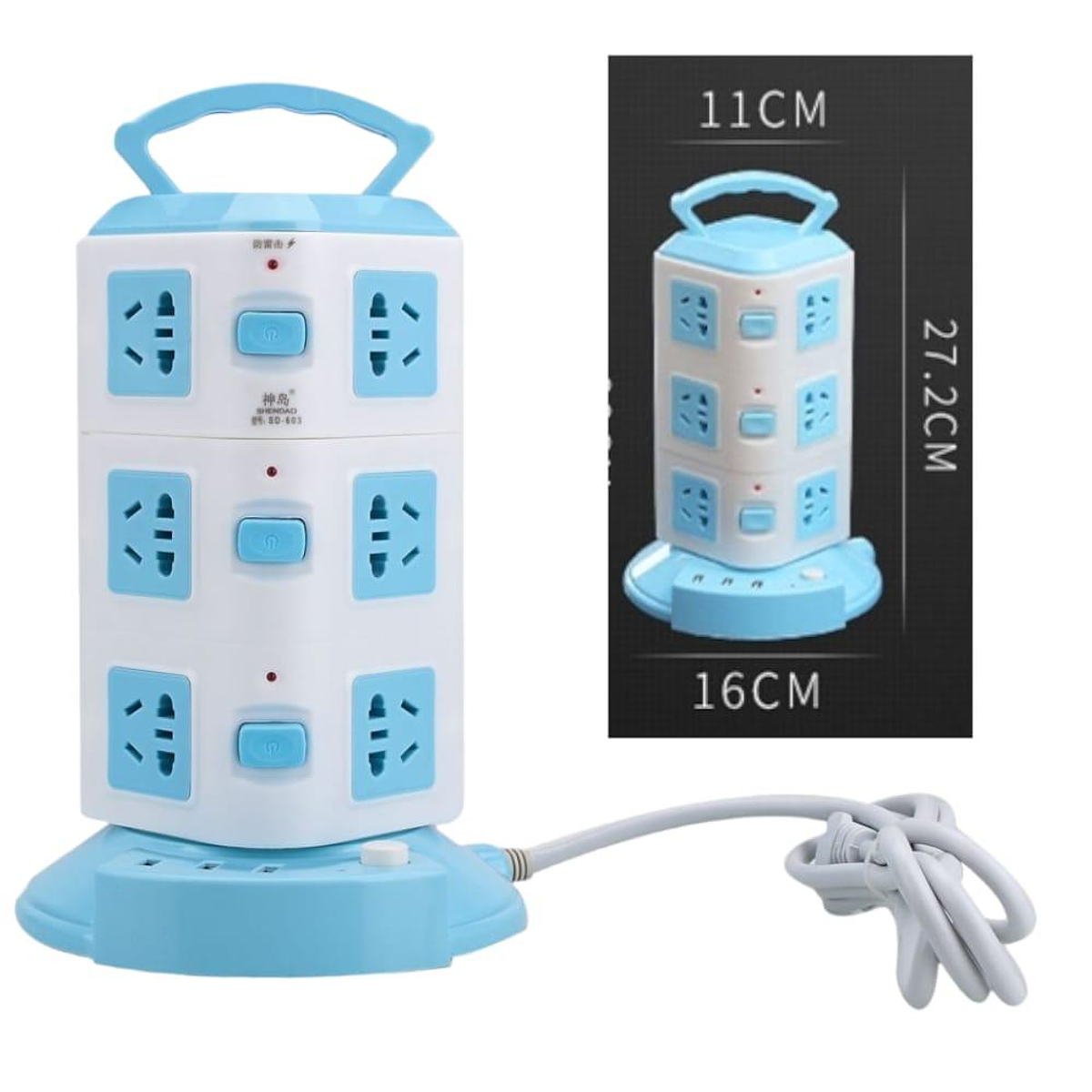 Torre Multicontacto Vertical Multicargador 12P | León Import