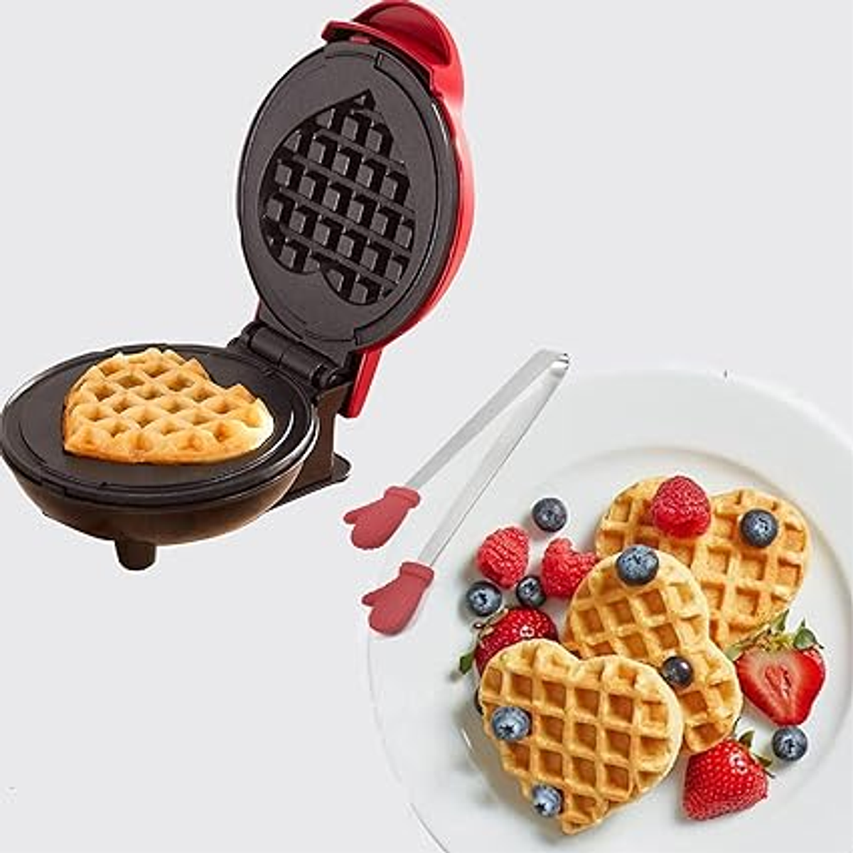 Mini Waflera Eléctrica Para Waffles En Forma De Corazon | León Import
