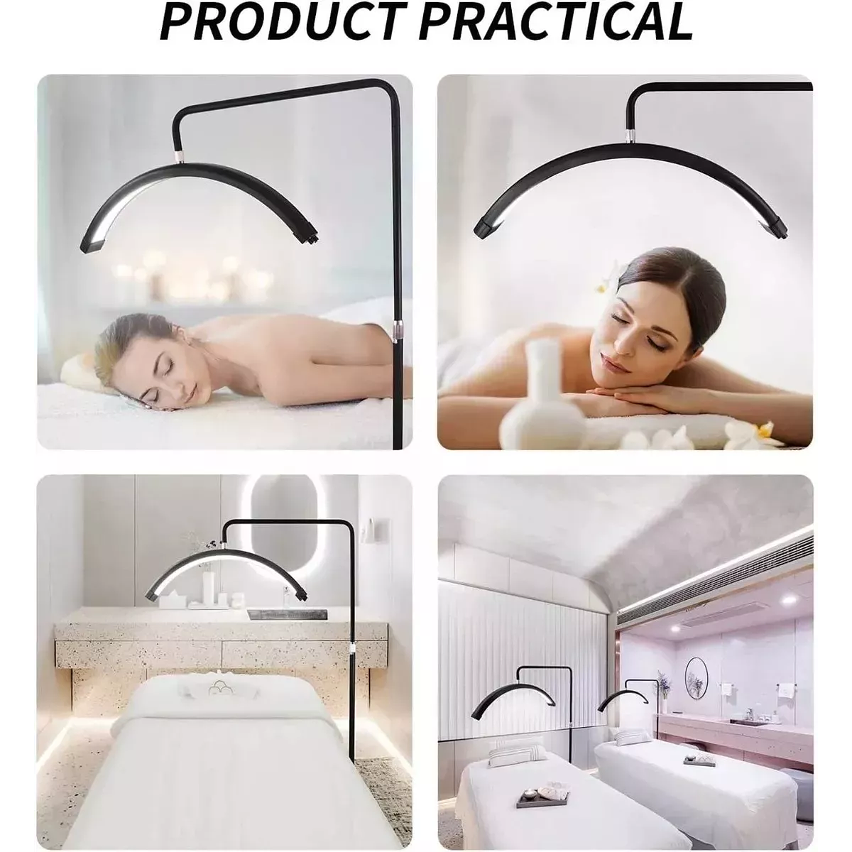 Lampara Led Media Luna Estética Para Pestañas Cejas Cutis | León Import