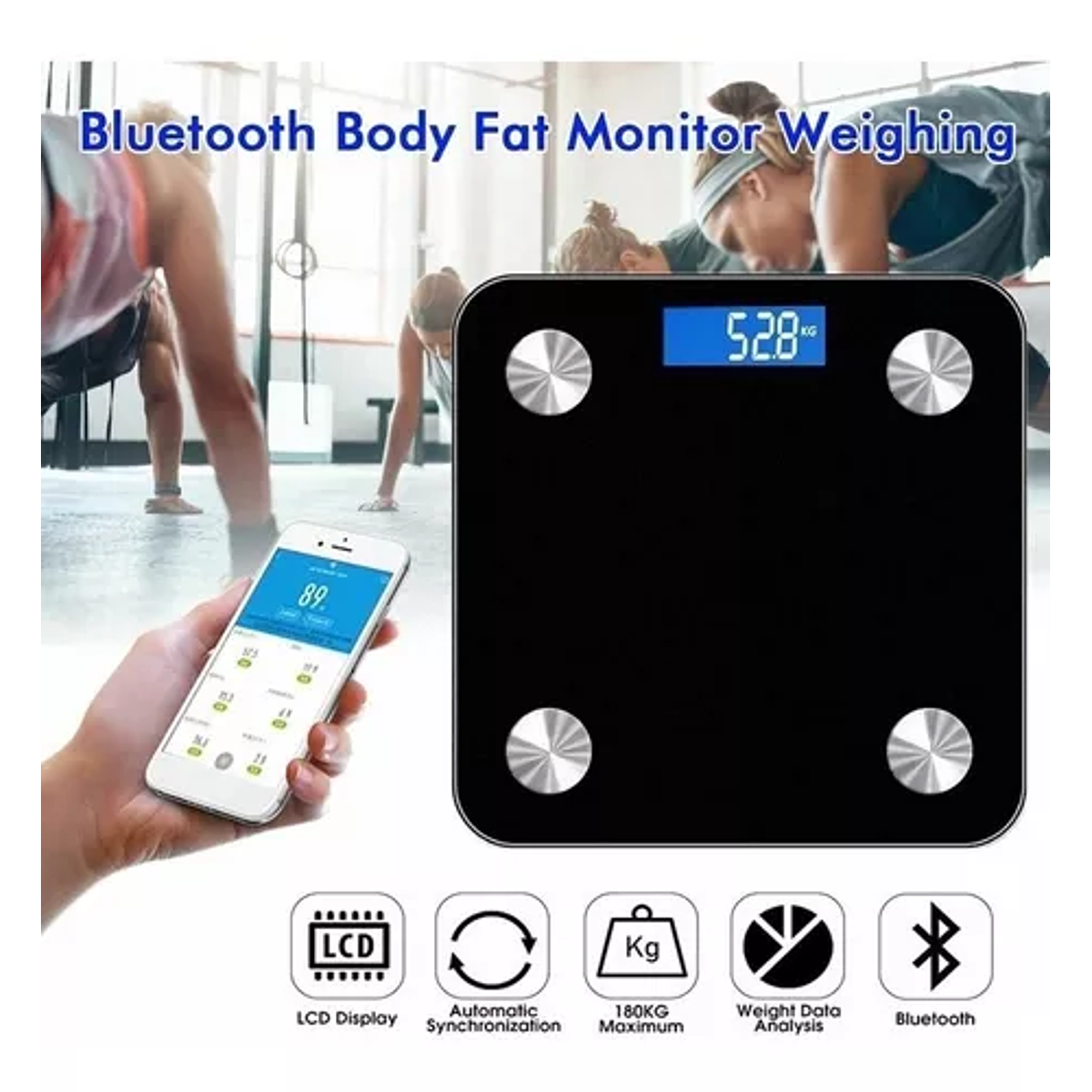 Balanza Inteligente Bluetooth - Mide Grasa, Imc | León Import